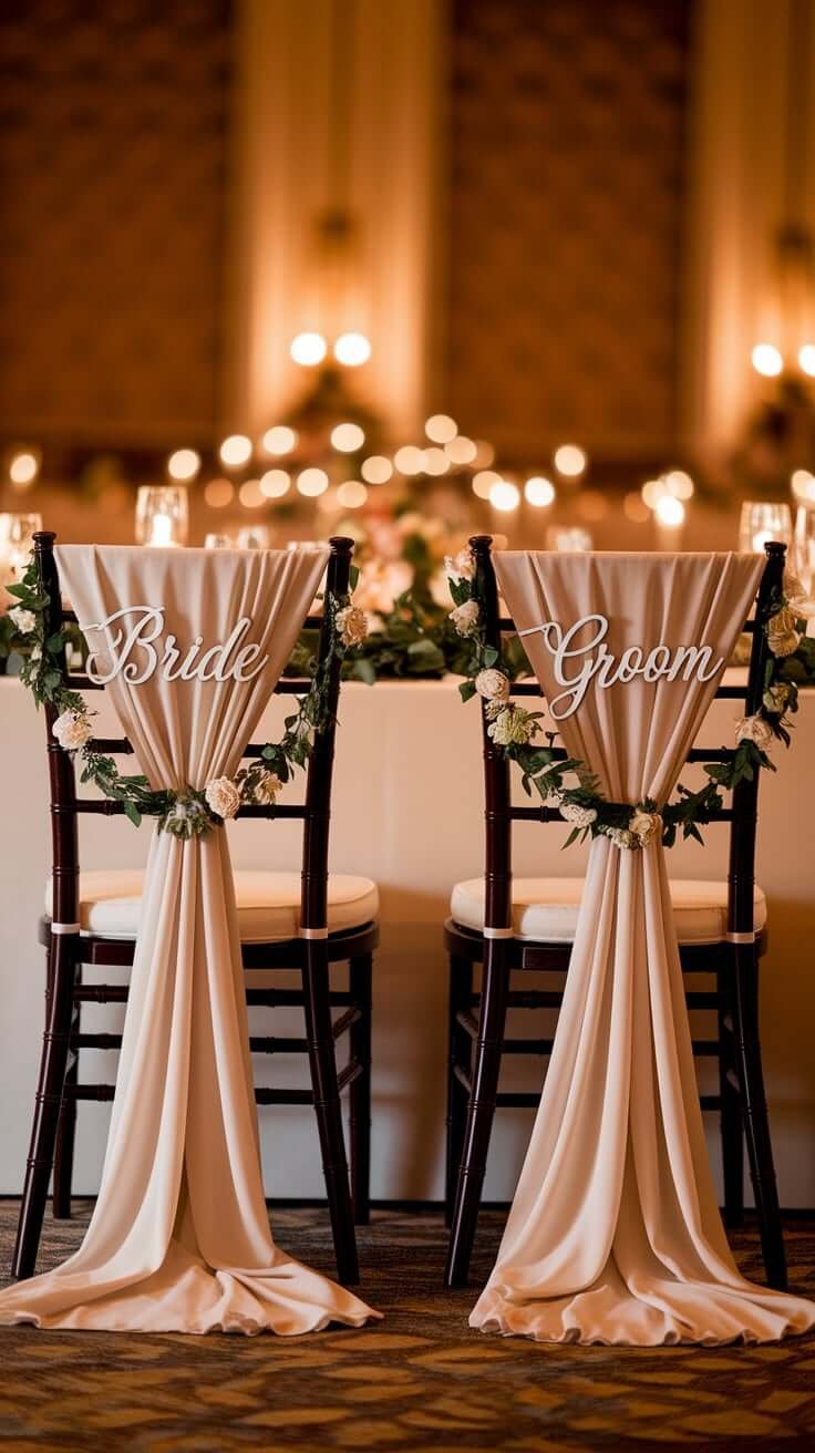 16 Ideas for a Beautiful Bride and Groom Table – Fairy Tale Wedding Day
