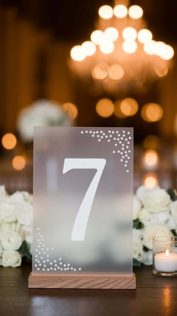 19 Modern Acrylic Wedding Table Number Signs – Fairy Tale Wedding Day